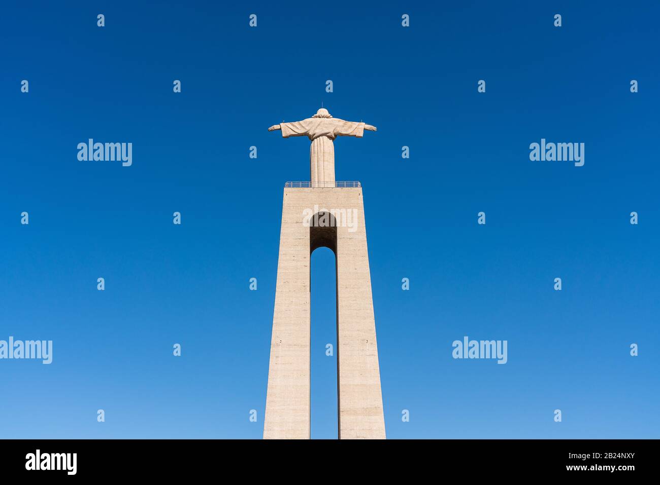 Statue of Jesus Christ in Lisbon near the bridge on October 25th Stock ...