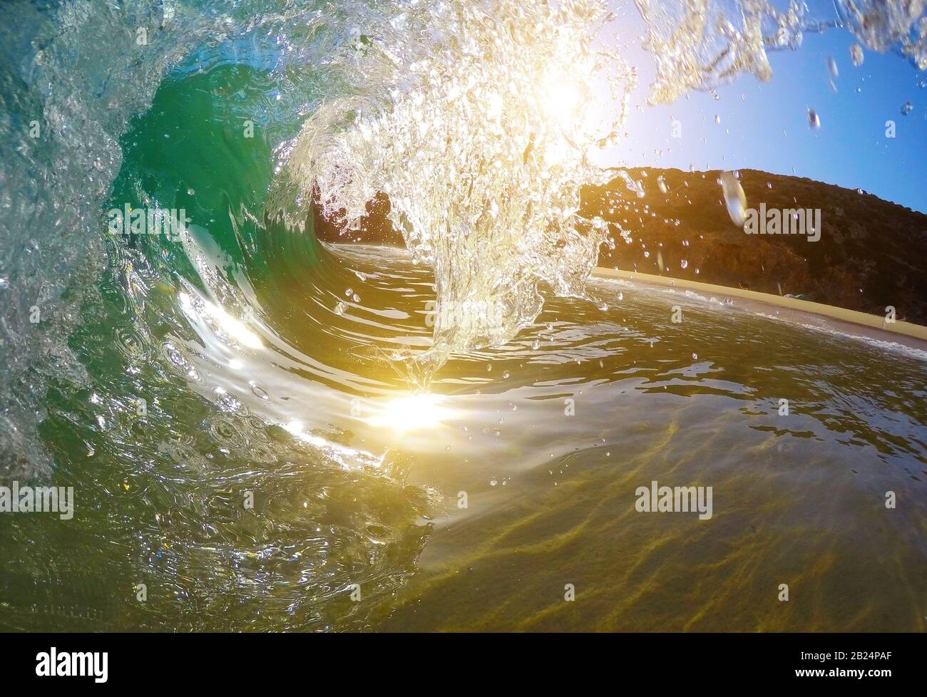 Inside wave sunset hi-res stock photography and images - Alamy