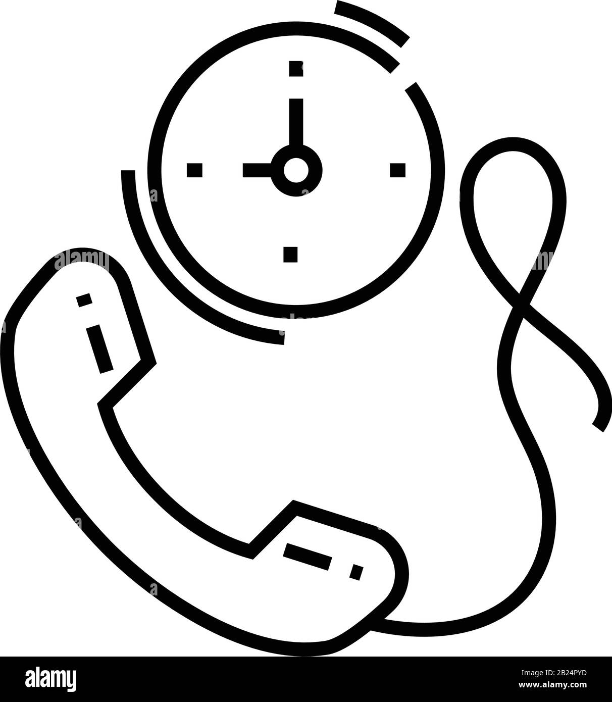 Phone call line icon, concept sign, outline vector illustration, linear ...