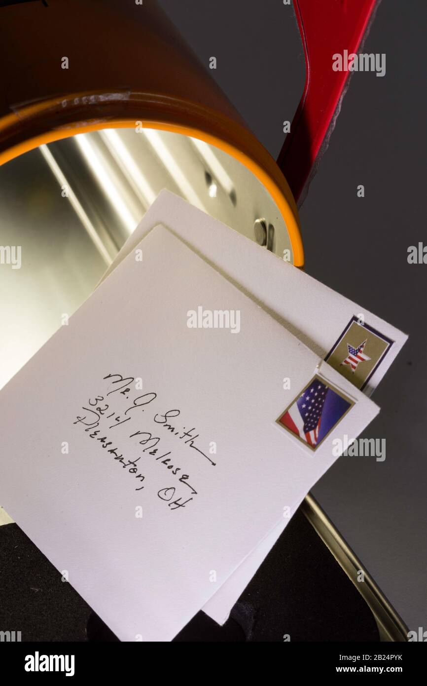 Letters in Mailbox, USA Stock Photo - Alamy