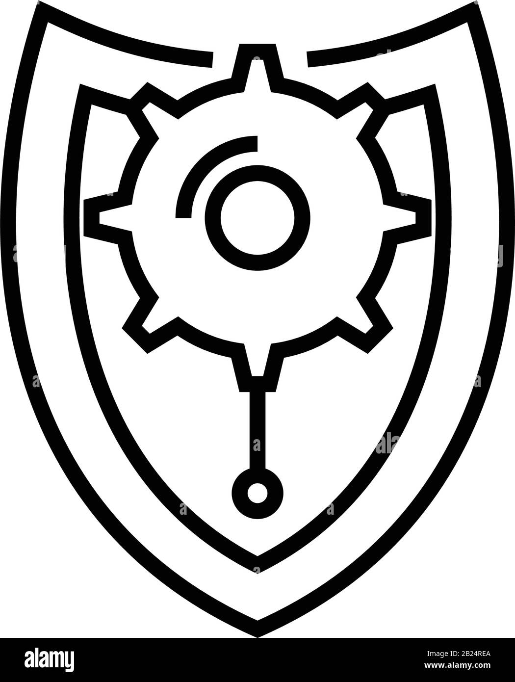 Protection line icon, concept sign, outline vector illustration, linear ...