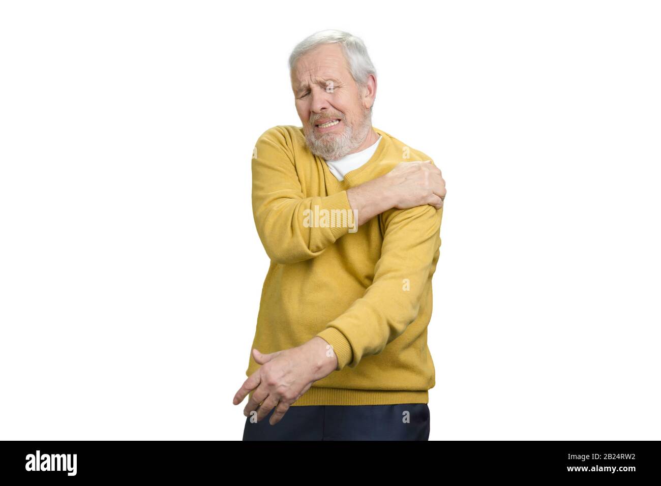 Old man with shoulder pain Stock Photo - Alamy