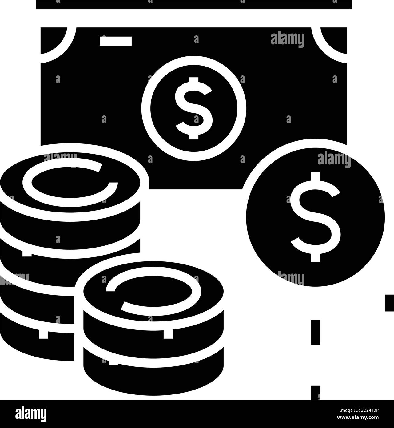 Financial possibilities black icon, concept illustration, vector flat symbol, glyph sign Stock ...