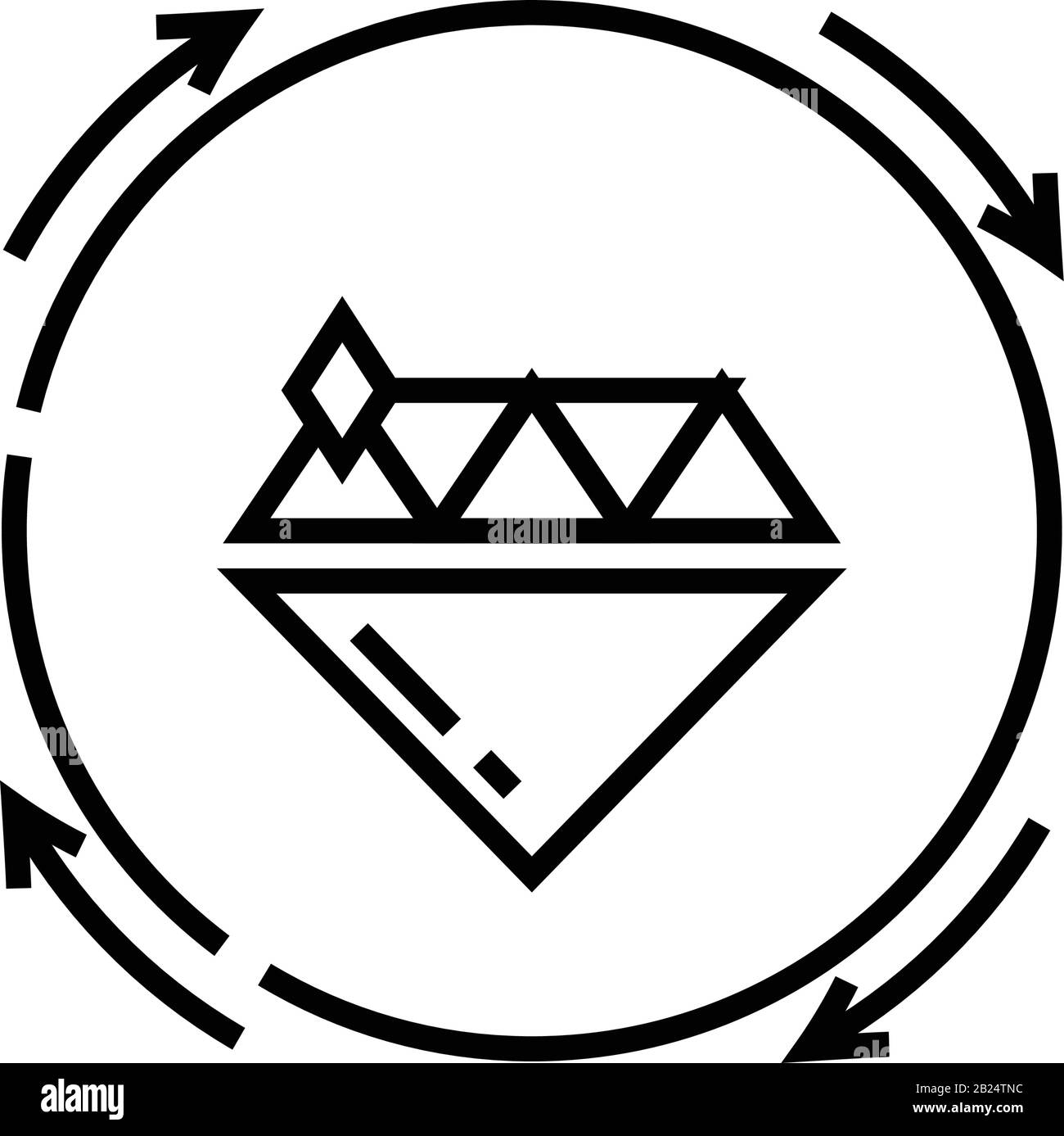 Project support line icon, concept sign, outline vector illustration ...