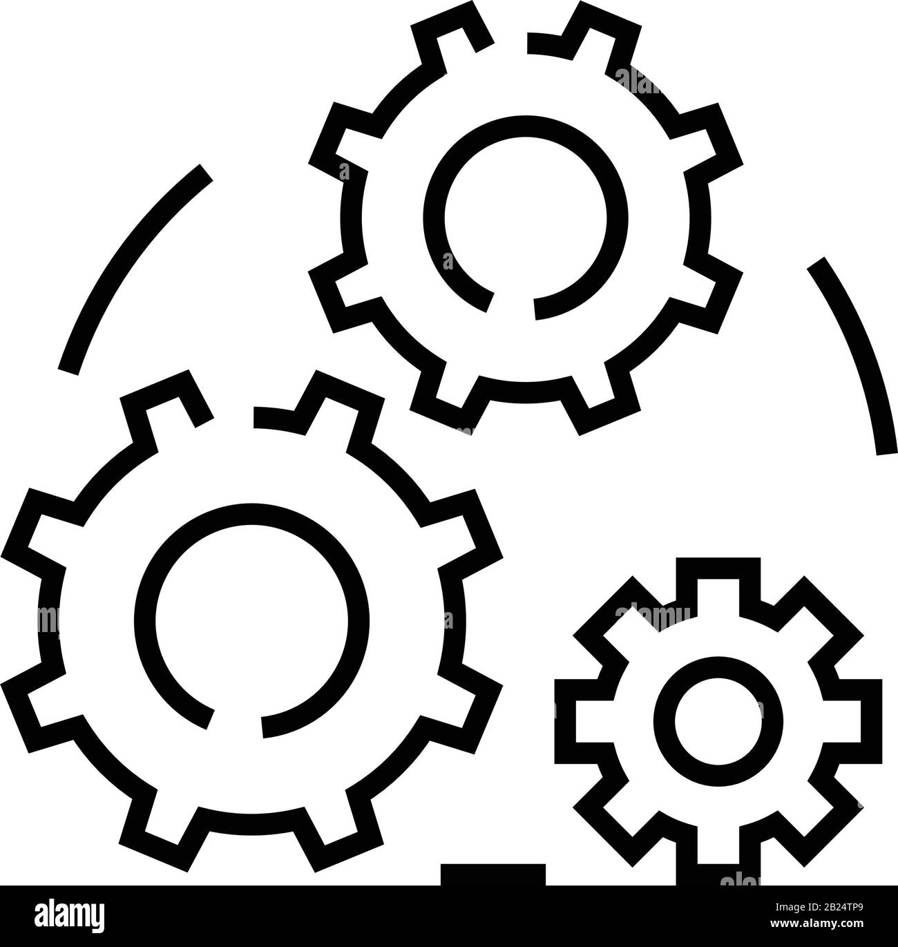 Preferences line icon, concept sign, outline vector illustration ...