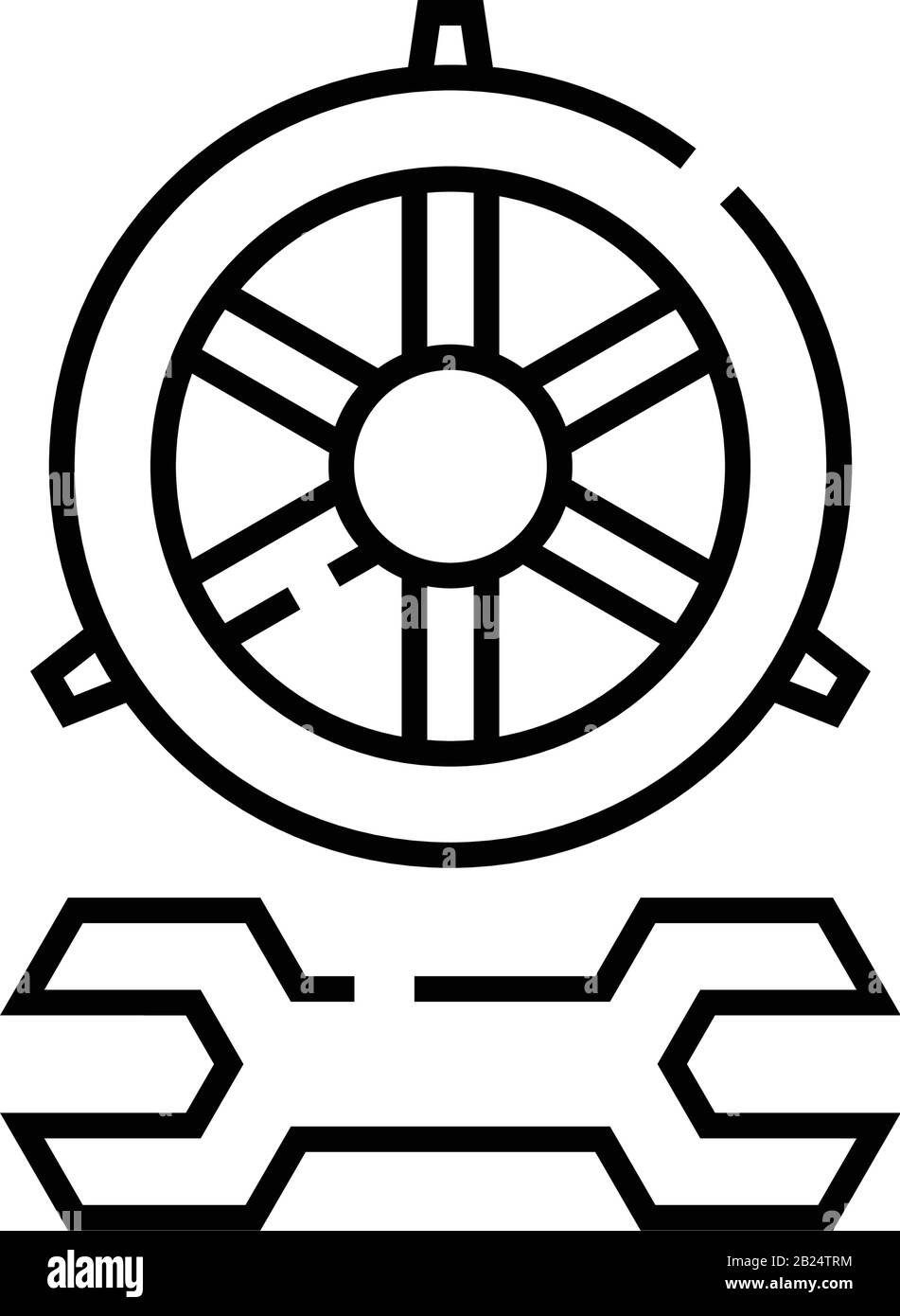 Repairing line icon, concept sign, outline vector illustration, linear ...