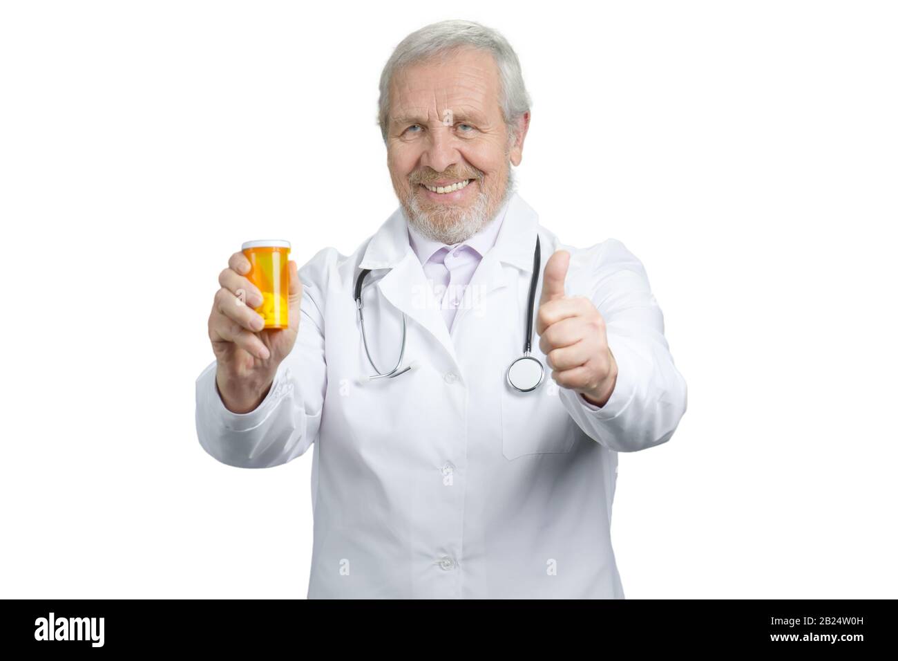 Old smiling doctor can hi-res stock photography and images - Alamy