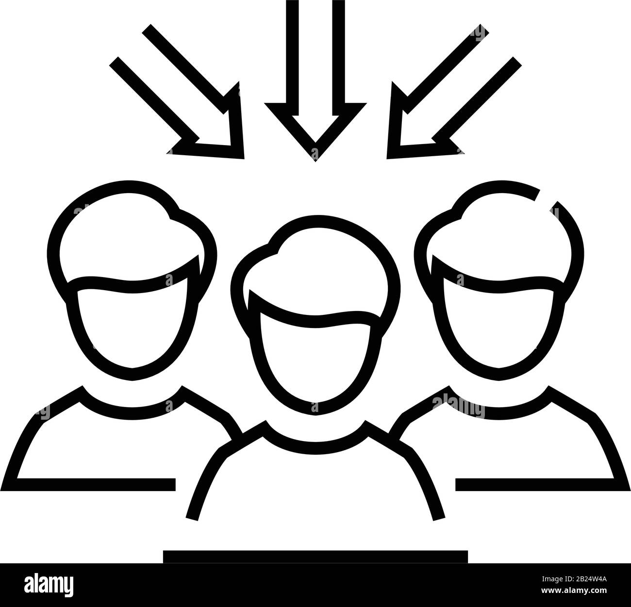 Personal obligations line icon, concept sign, outline vector ...