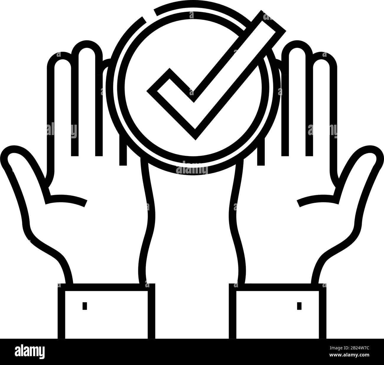 Result line icon, concept sign, outline vector illustration, linear ...