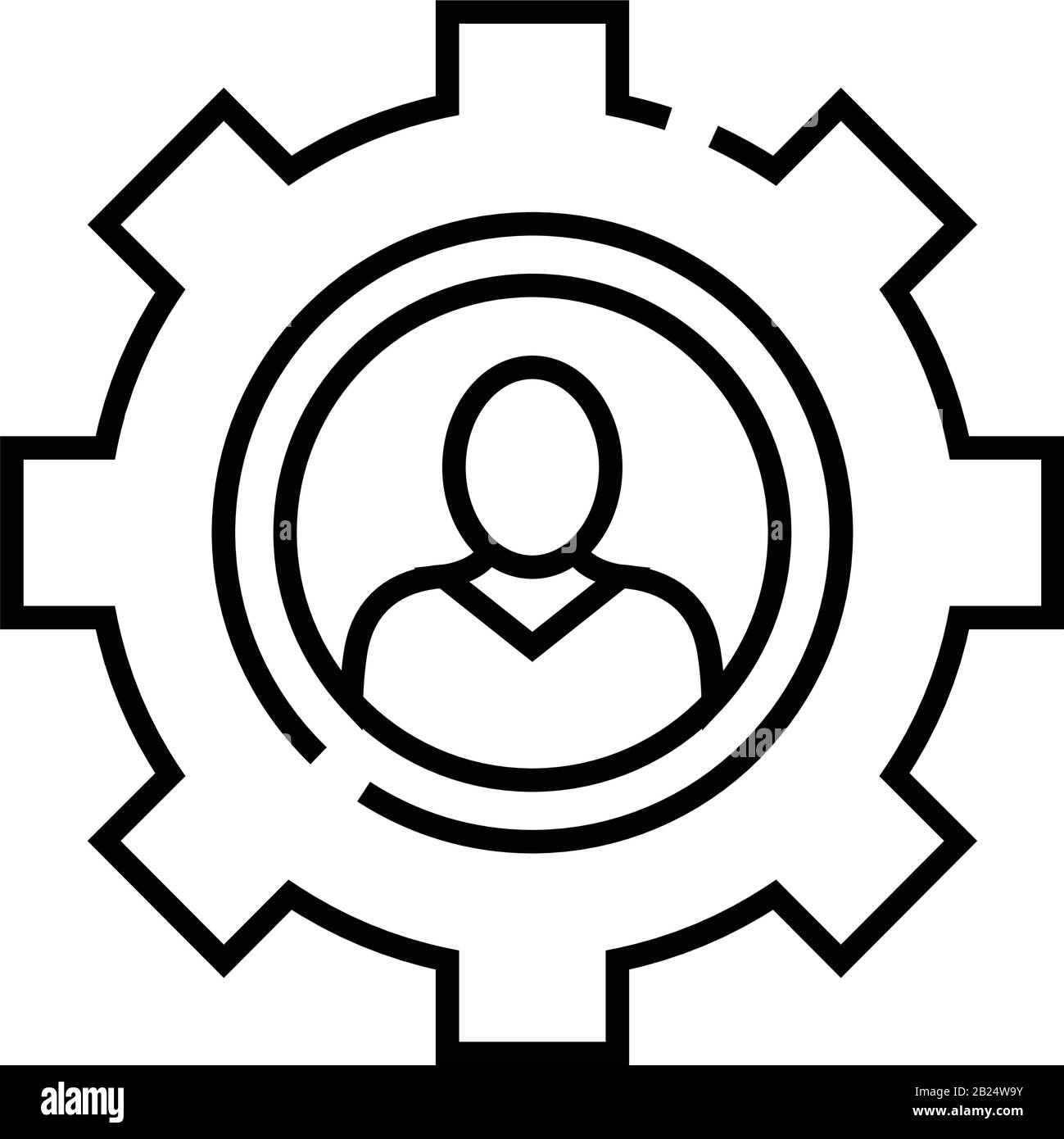 Personal settings line icon, concept sign, outline vector illustration ...