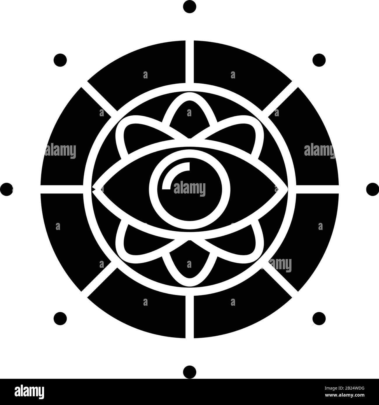 Following eye black icon, concept illustration, vector flat symbol ...