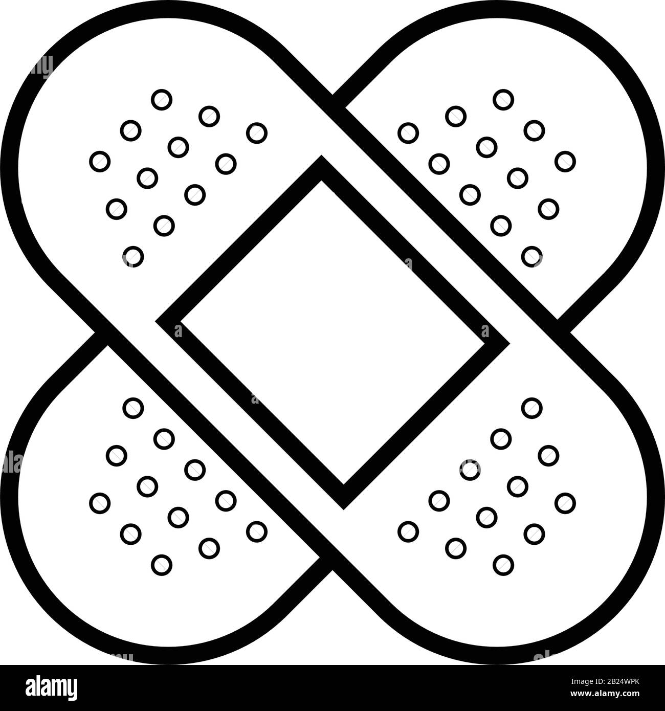 Plaster help line icon, concept sign, outline vector illustration ...