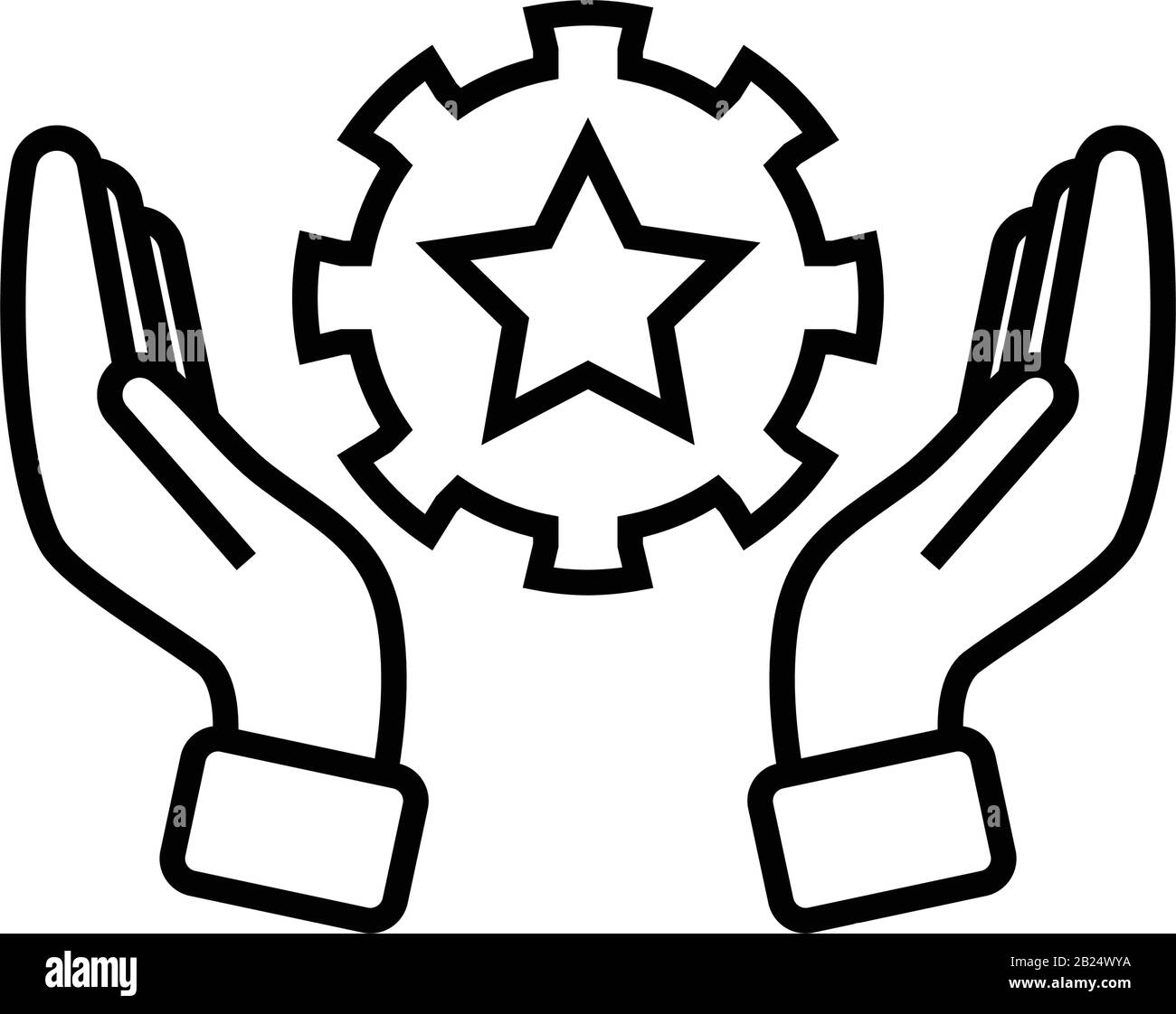 Promising idea line icon, concept sign, outline vector illustration ...