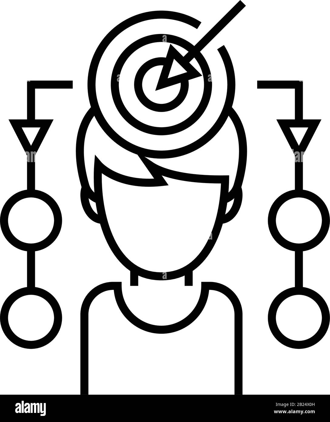 Planning scheme line icon, concept sign, outline vector illustration ...