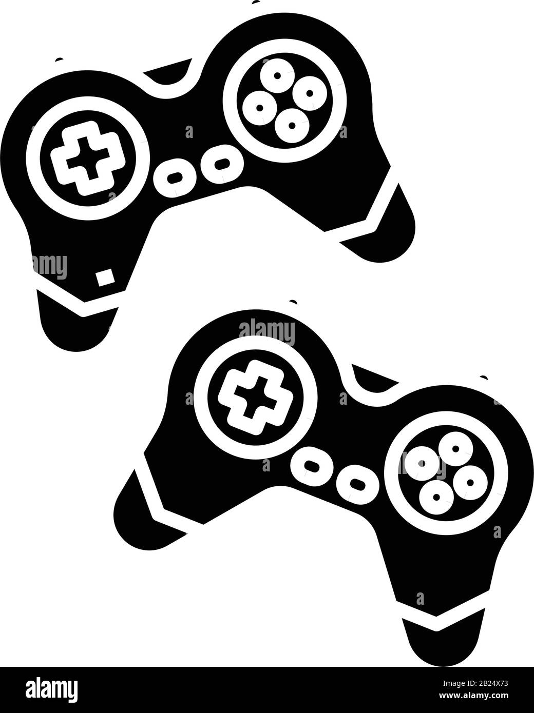 Game console black icon, concept illustration, vector flat symbol ...