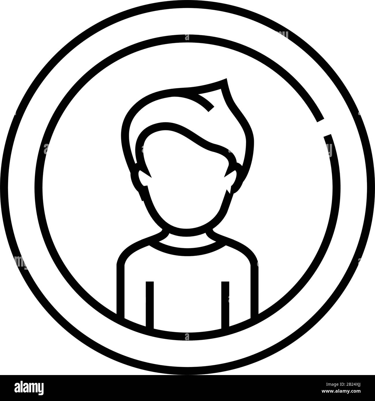 Profile line icon, concept sign, outline vector illustration, linear ...