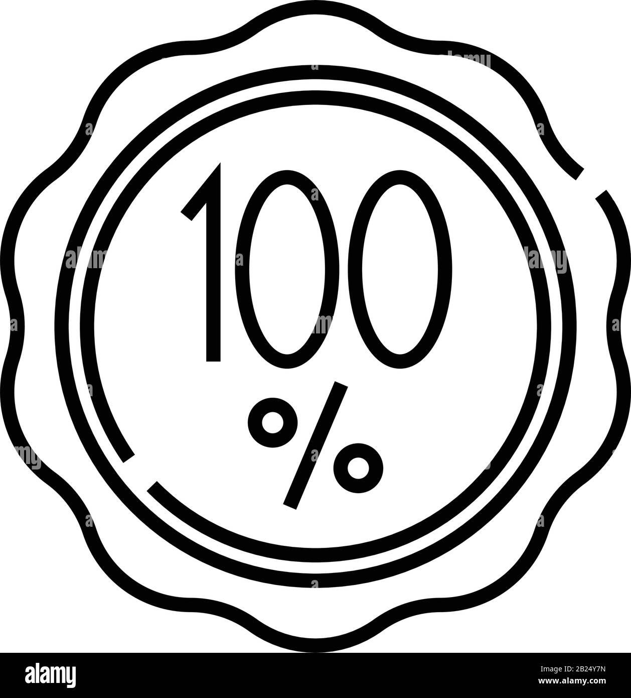 Quality guarantees line icon, concept sign, outline vector illustration ...