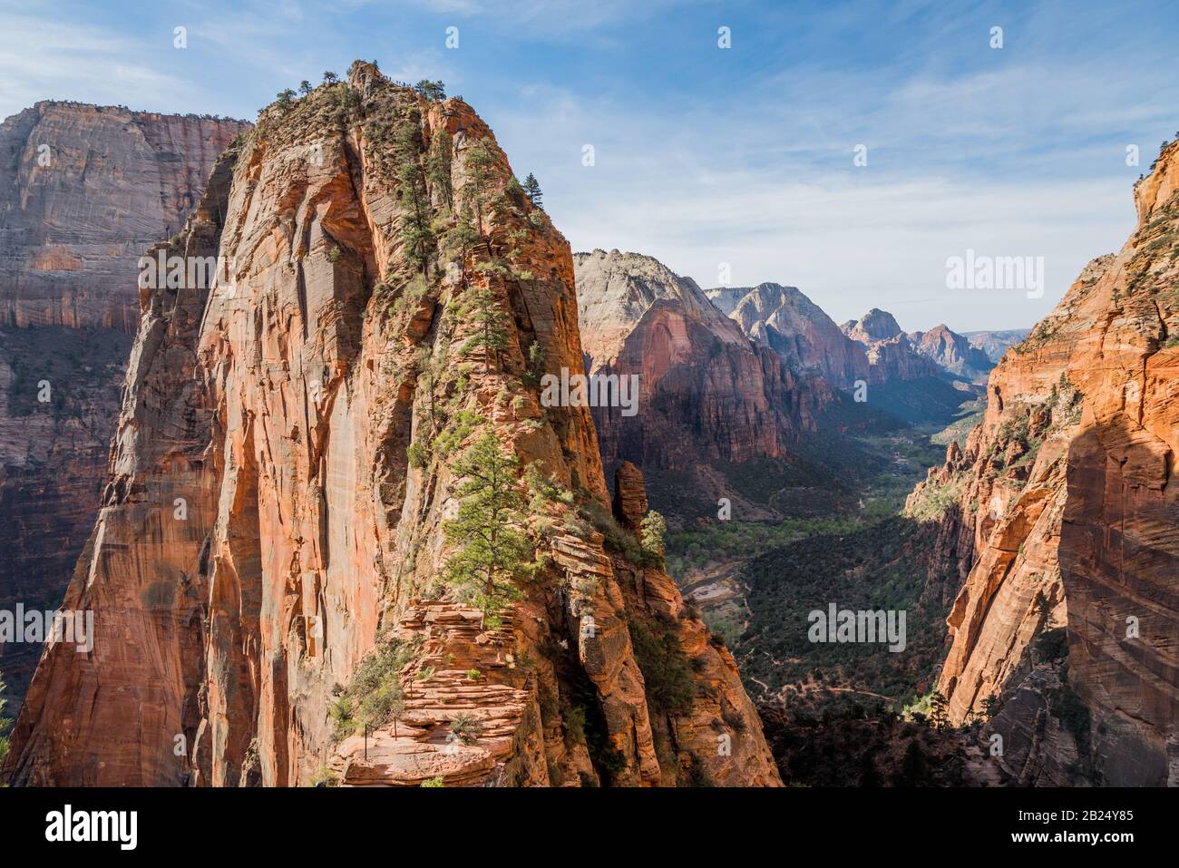 Amazing view of Angels Landing at Zion National Park Utah USA Stock ...