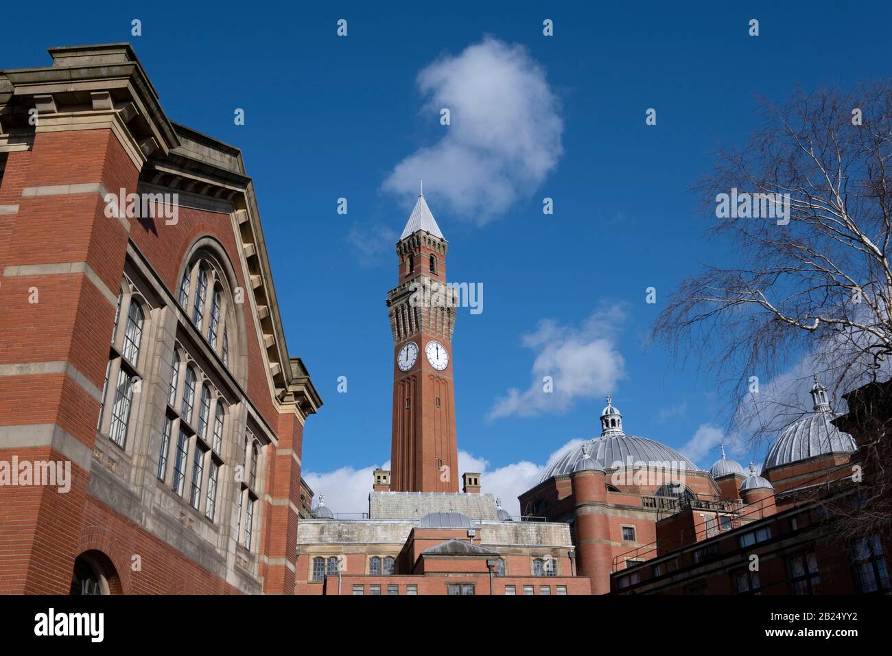 Old joe clock tower at birmingham university hi-res stock photography ...