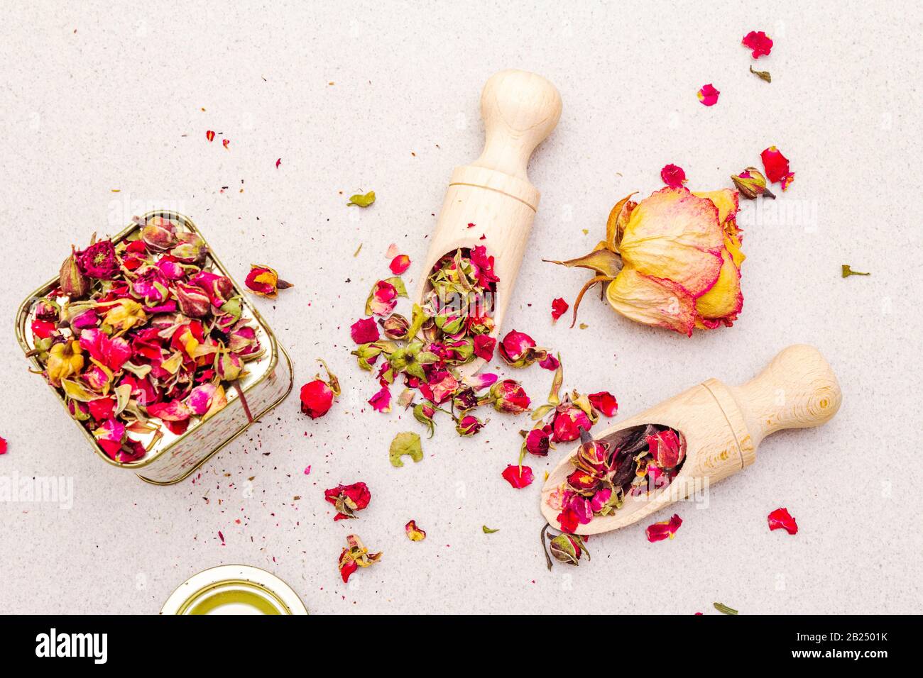Traditional Turkish tea from rosebuds. Fragrant petals and flowers in ...