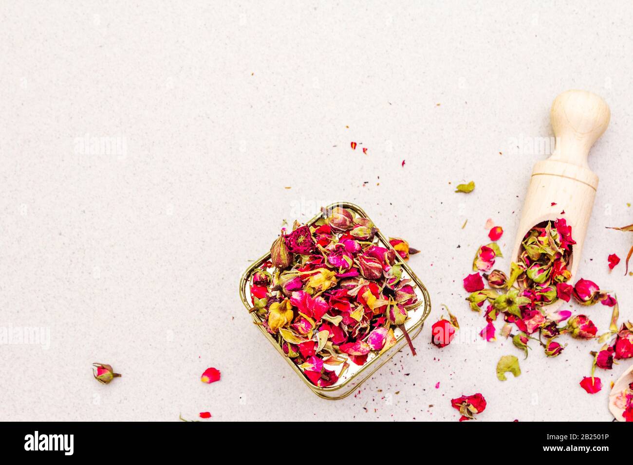 Traditional Turkish tea from rosebuds. Fragrant petals and flowers in ...