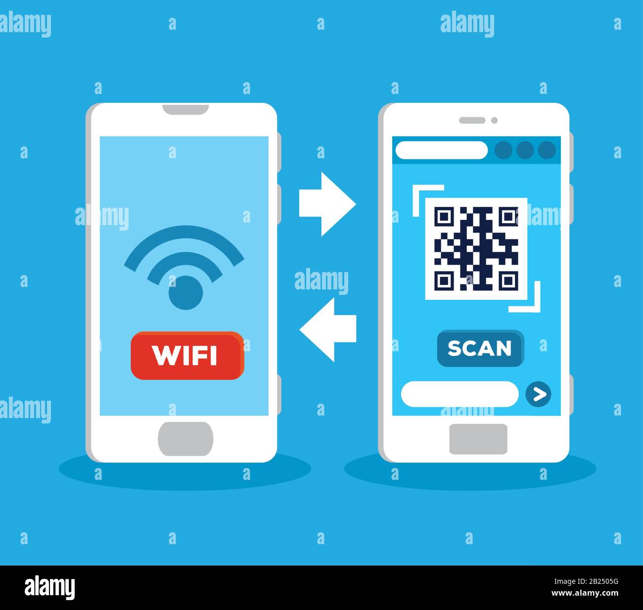 scan qr code with smartphones Stock Vector Image & Art - Alamy