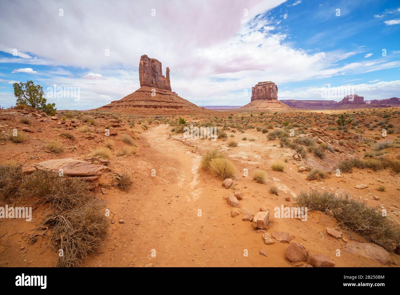 hiking the wildcat trail in the monument valley in the usa Stock Photo ...