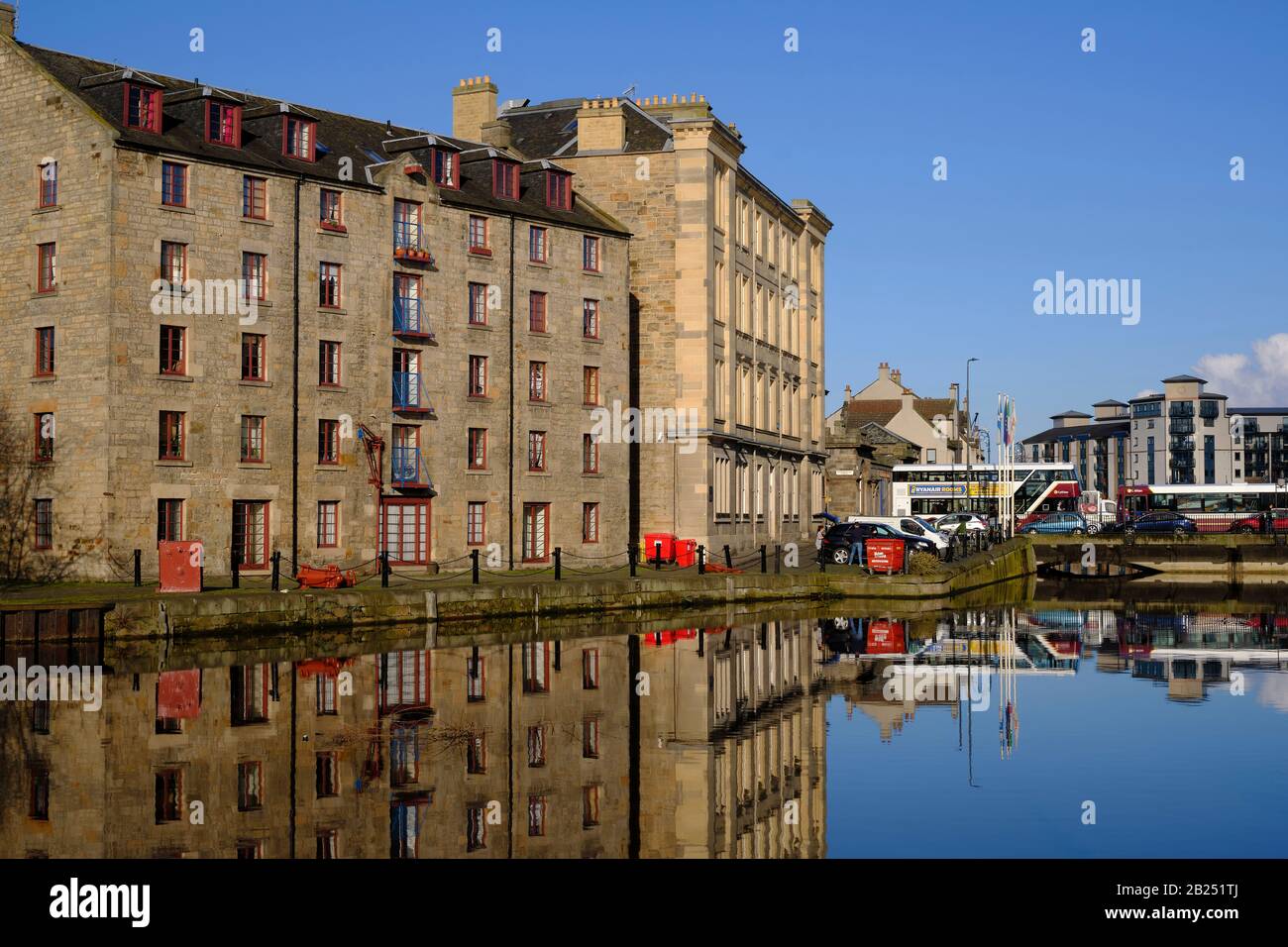 The Shore and Water of Leith dock area, Edinburgh, Scotland Stock Photo ...
