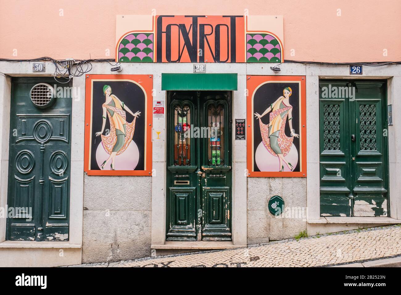 Foxtrot bar is a famous restaurant bar in Lisbon Stock Photo - Alamy