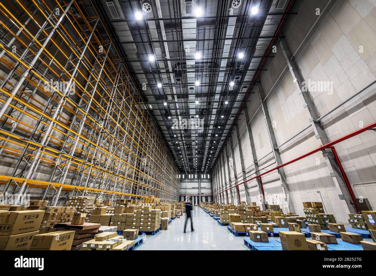 BEIJING, CHINA - JUNE 03, 2019: Modern automation of warehouse ...