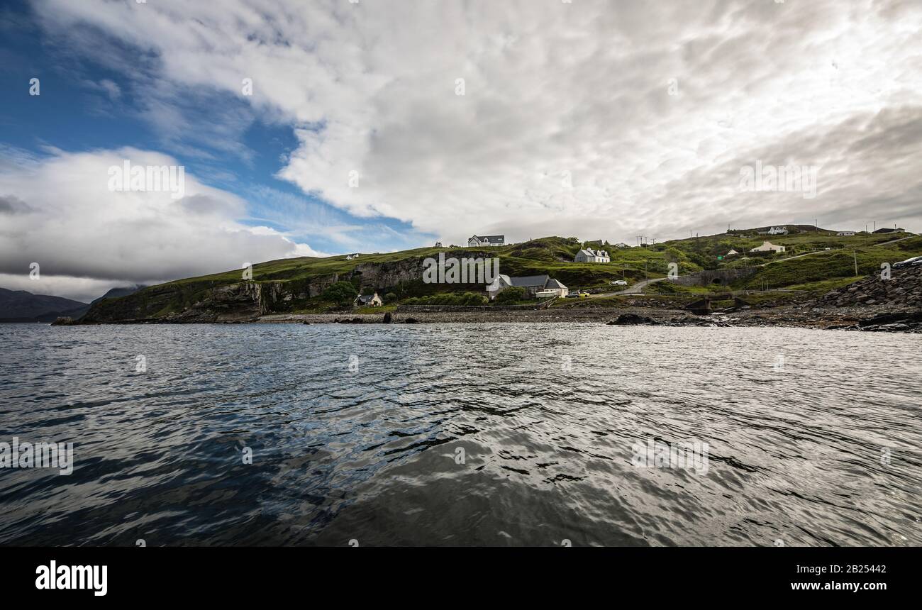 Waves breaking on coastal cliffs of Scotland Stock Photo - Alamy