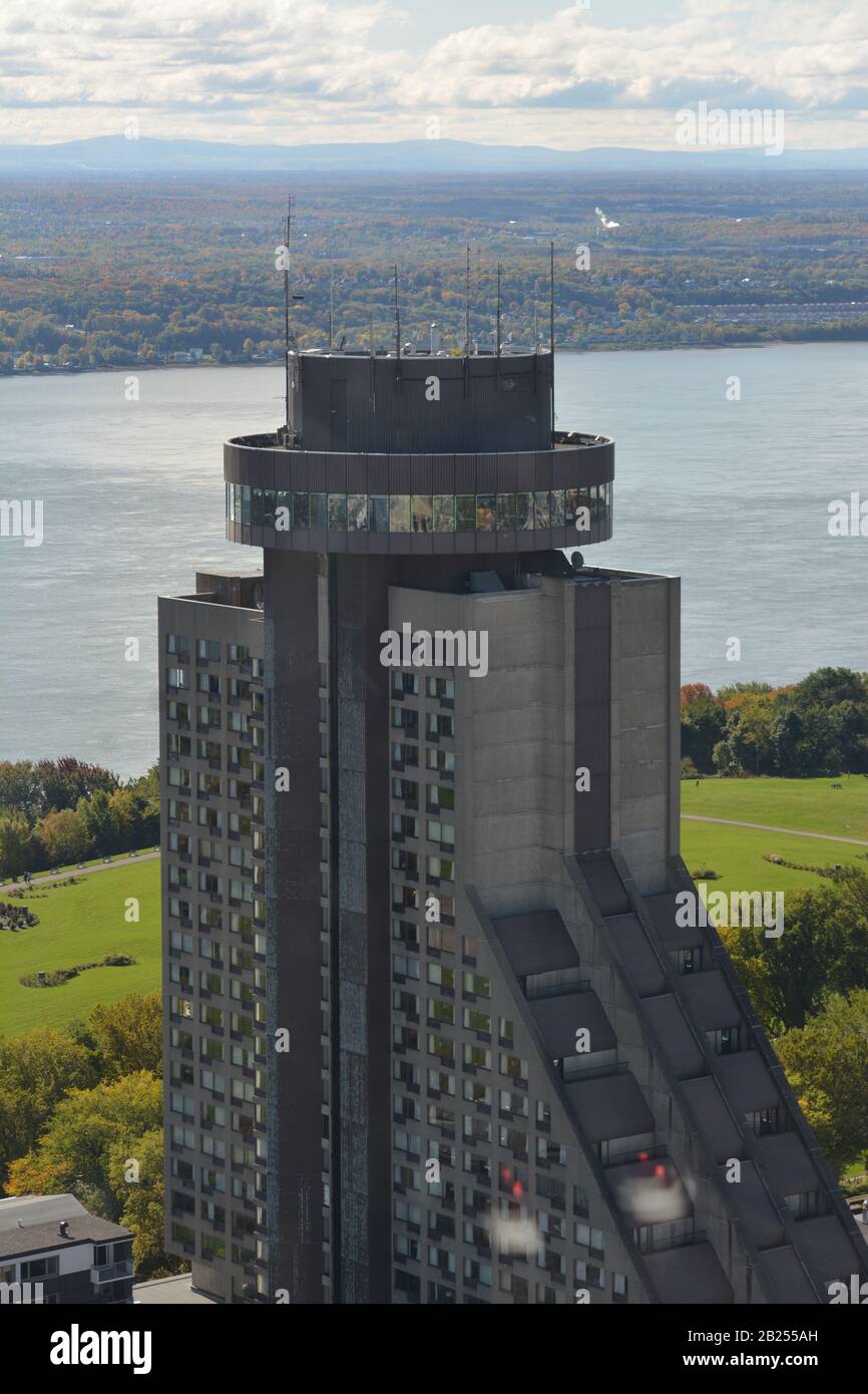 The Hotel Le Concorde and Ciel rotating restaurant, Quebec City, Canada ...