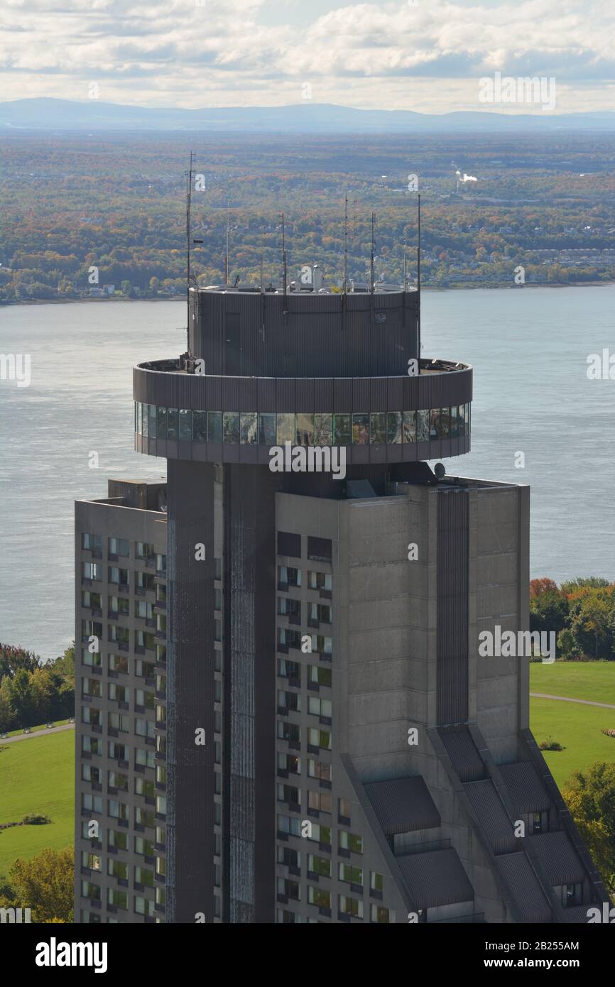 The Hotel Le Concorde and Ciel rotating restaurant, Quebec City, Canada ...