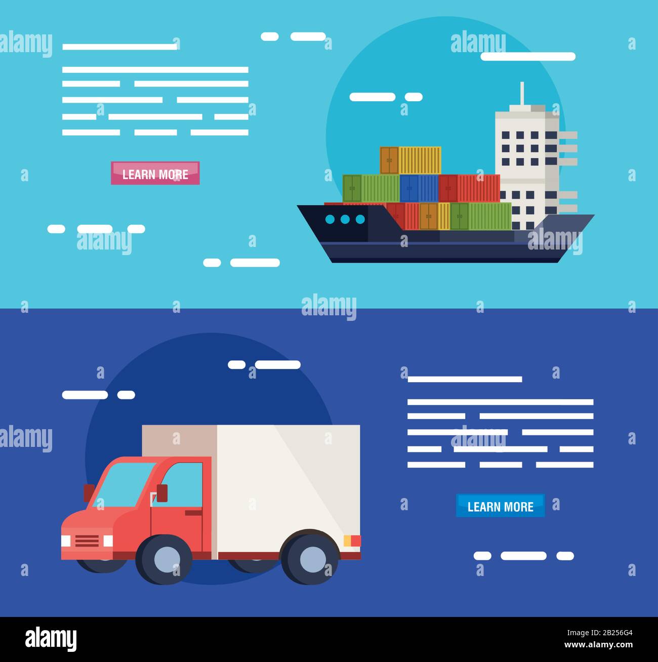 set poster of delivery logistic service Stock Vector Image & Art - Alamy