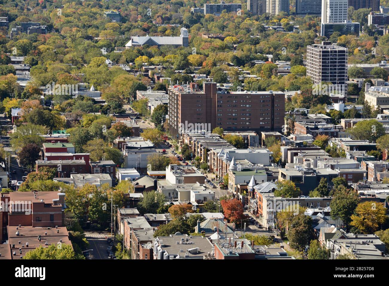 View of Quebec City as seen from above, Ville de Quebec, Quebec City ...