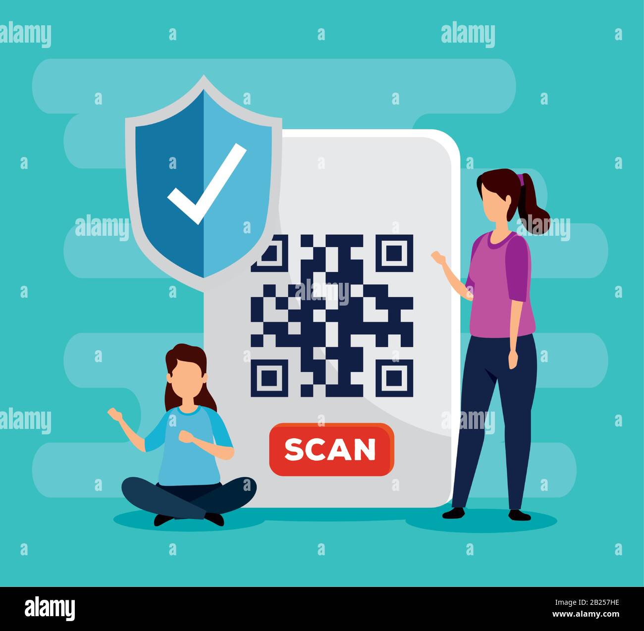 Lady scan qr code hi-res stock photography and images - Alamy