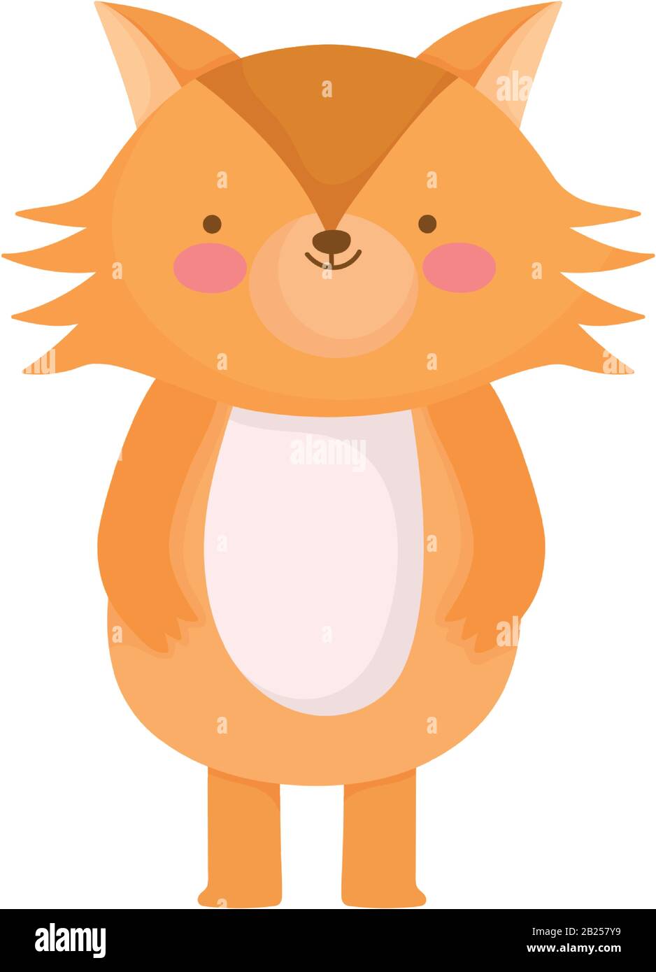 cute fox wild animal cartoon character vector illustration Stock Vector Image & Art - Alamy