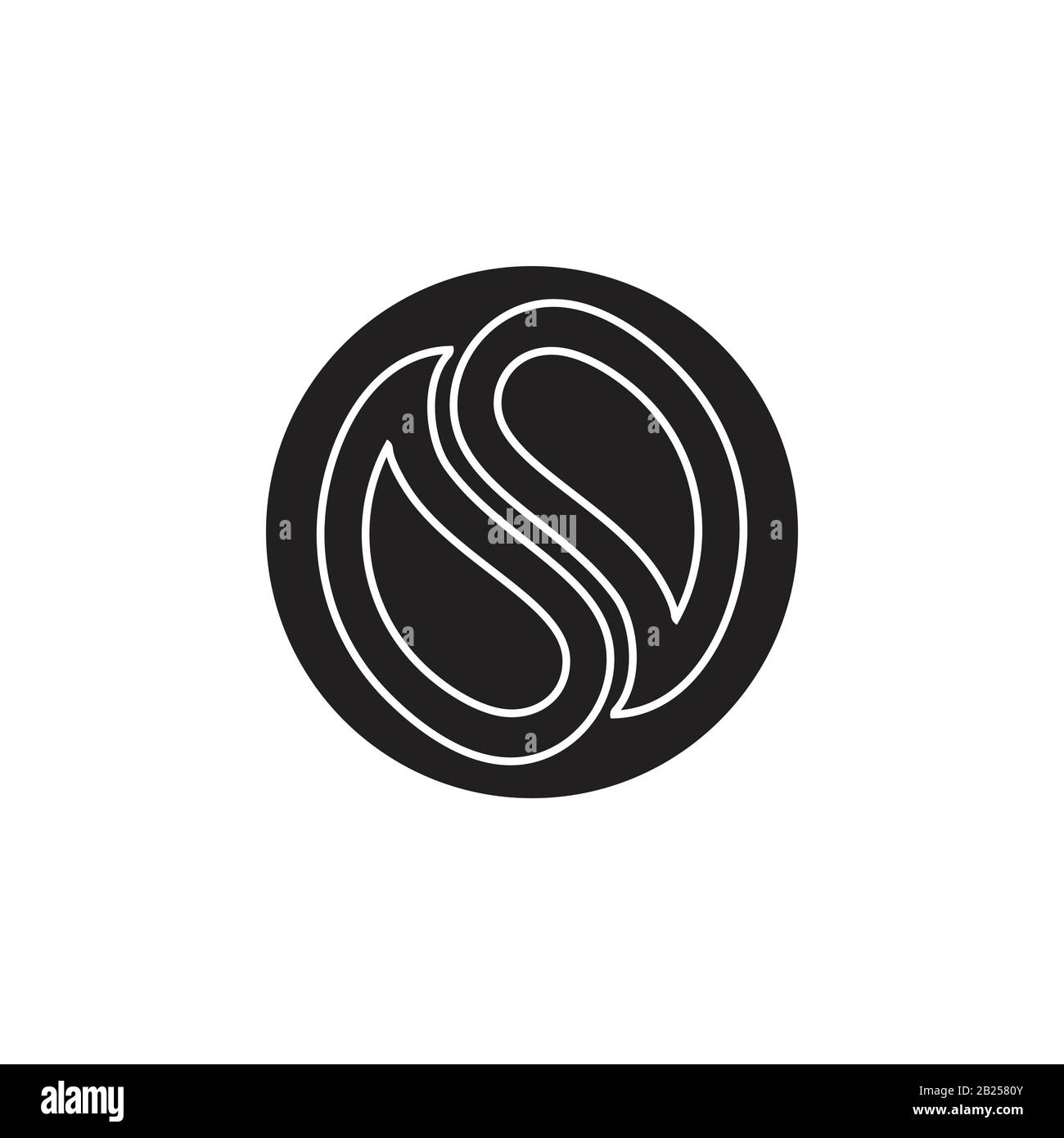 letter s curves linear logo vector Stock Vector Image & Art - Alamy