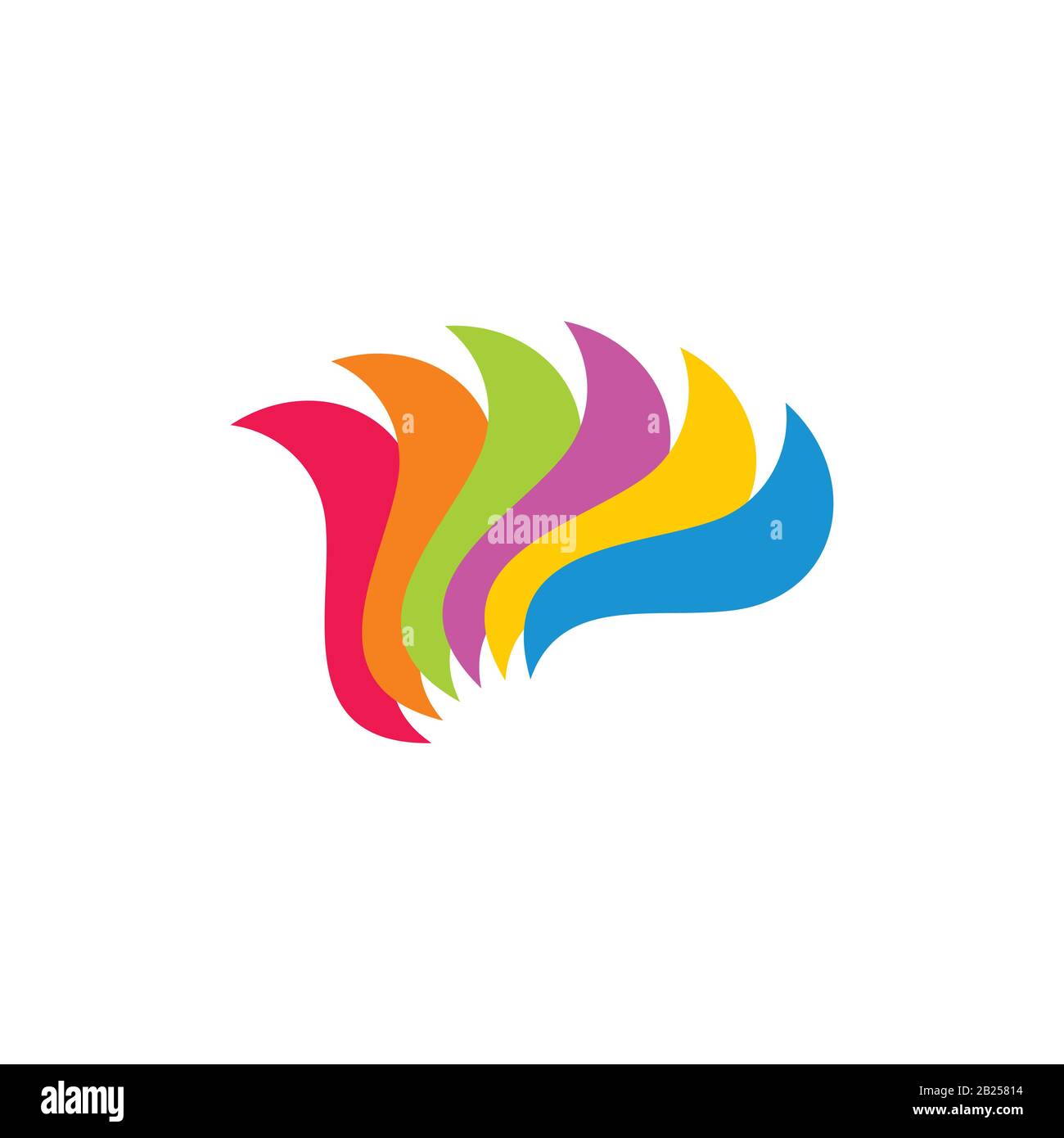 colorful curves circle rotation logo vector Stock Vector Image & Art ...