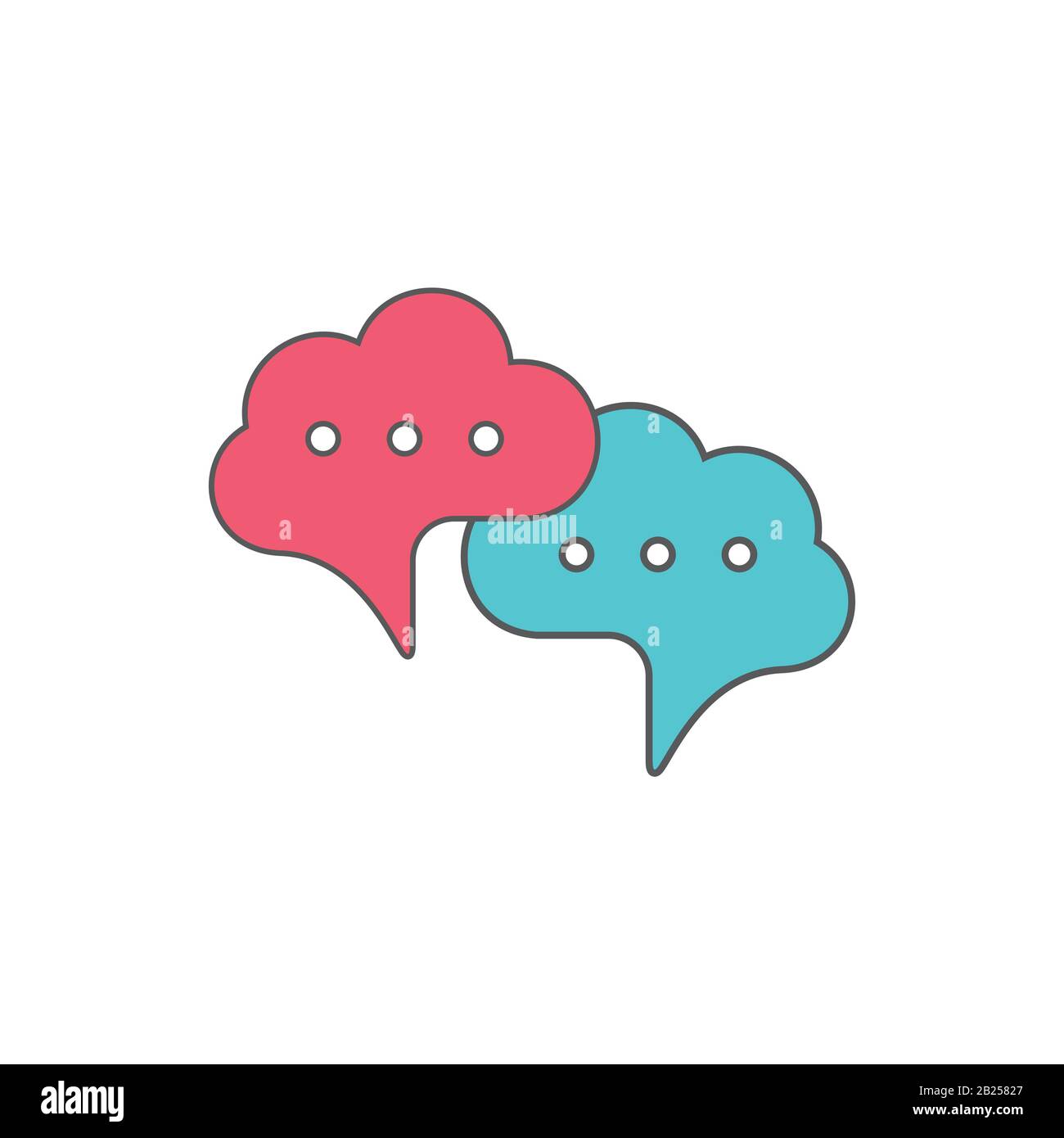 think talk linked colorful design symbol vector Stock Vector Image ...
