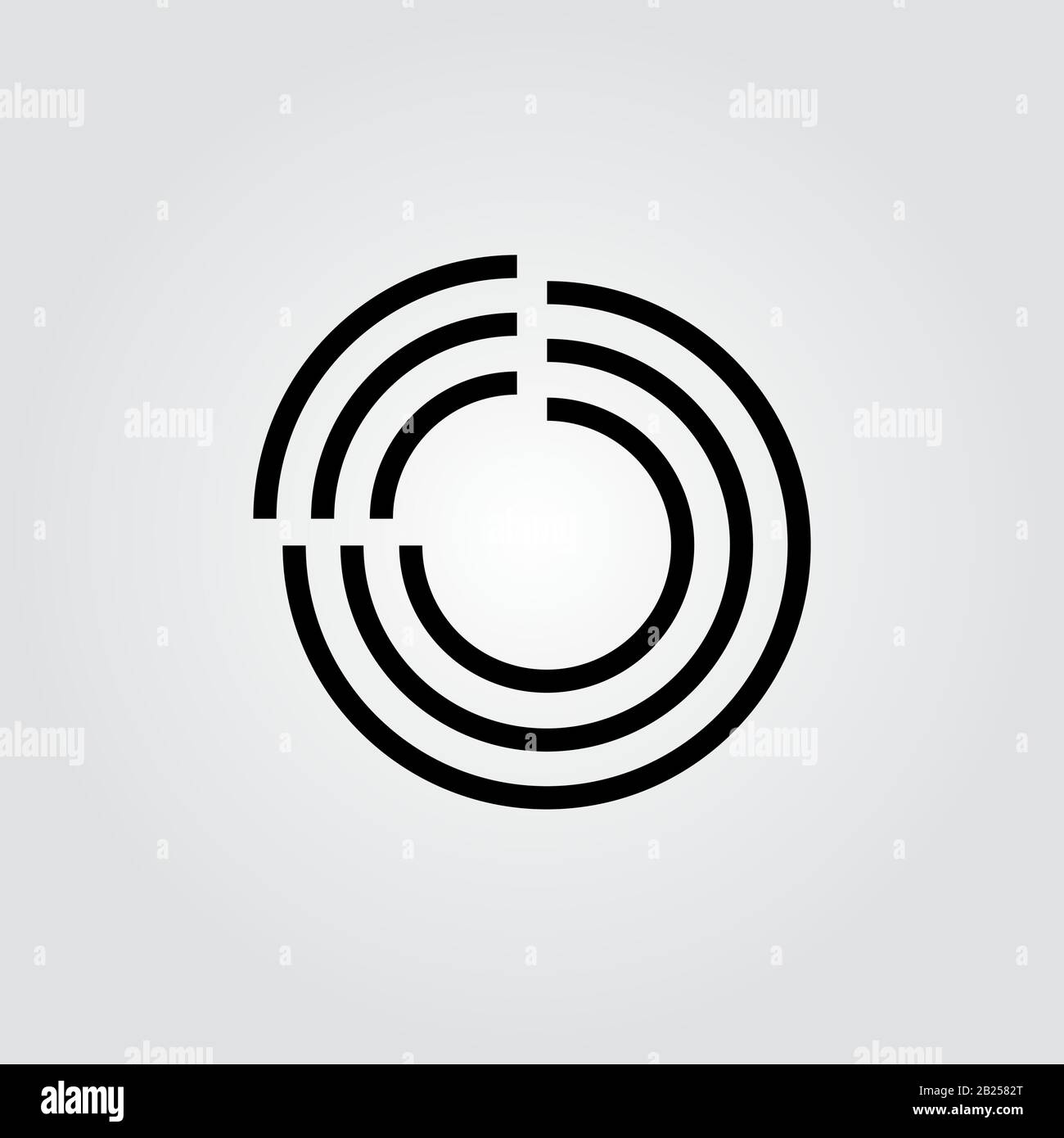 stripes motion circle simple logo vector Stock Vector Image & Art - Alamy