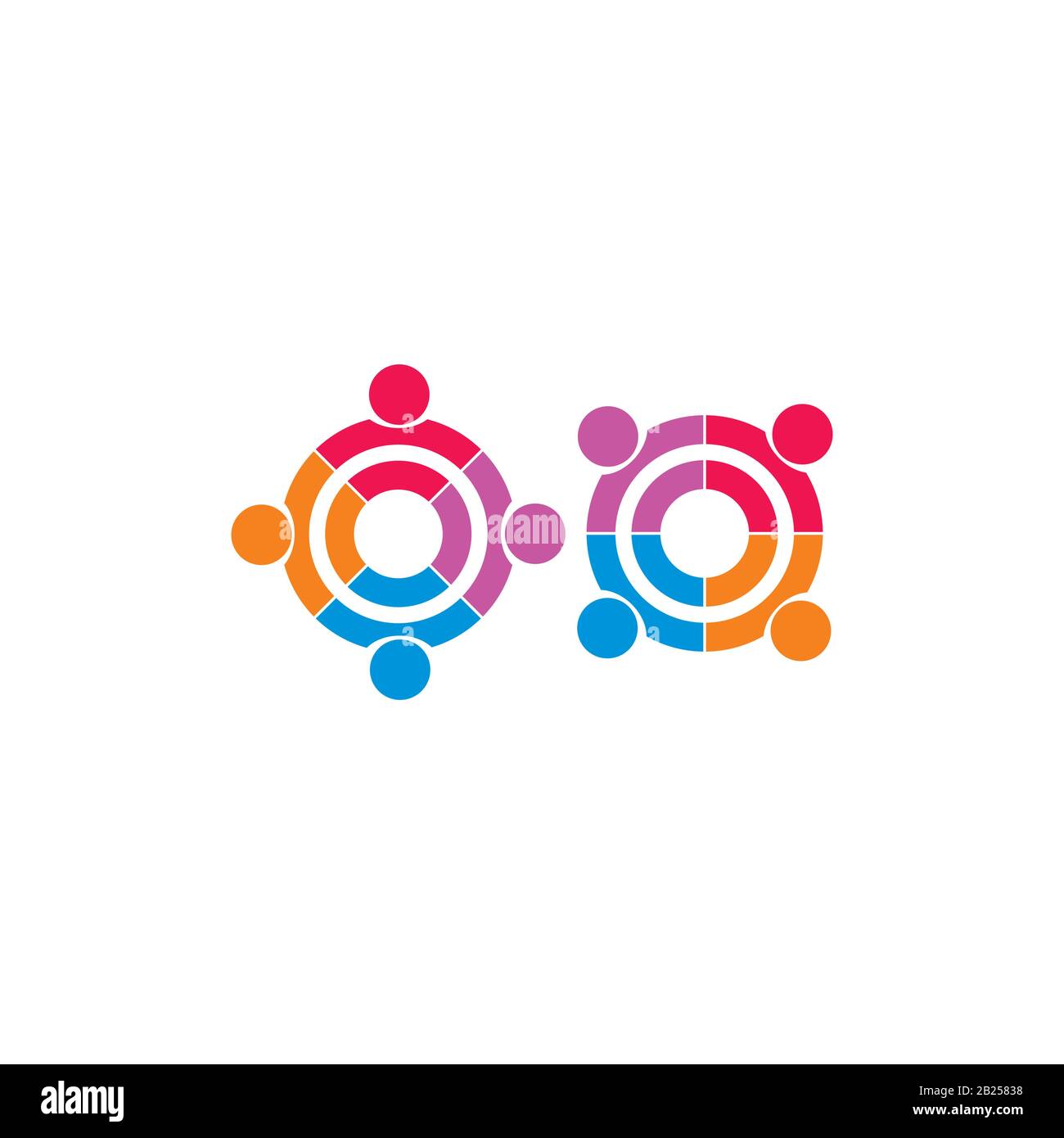 colorful people circle meeting logo vector Stock Vector Image & Art - Alamy