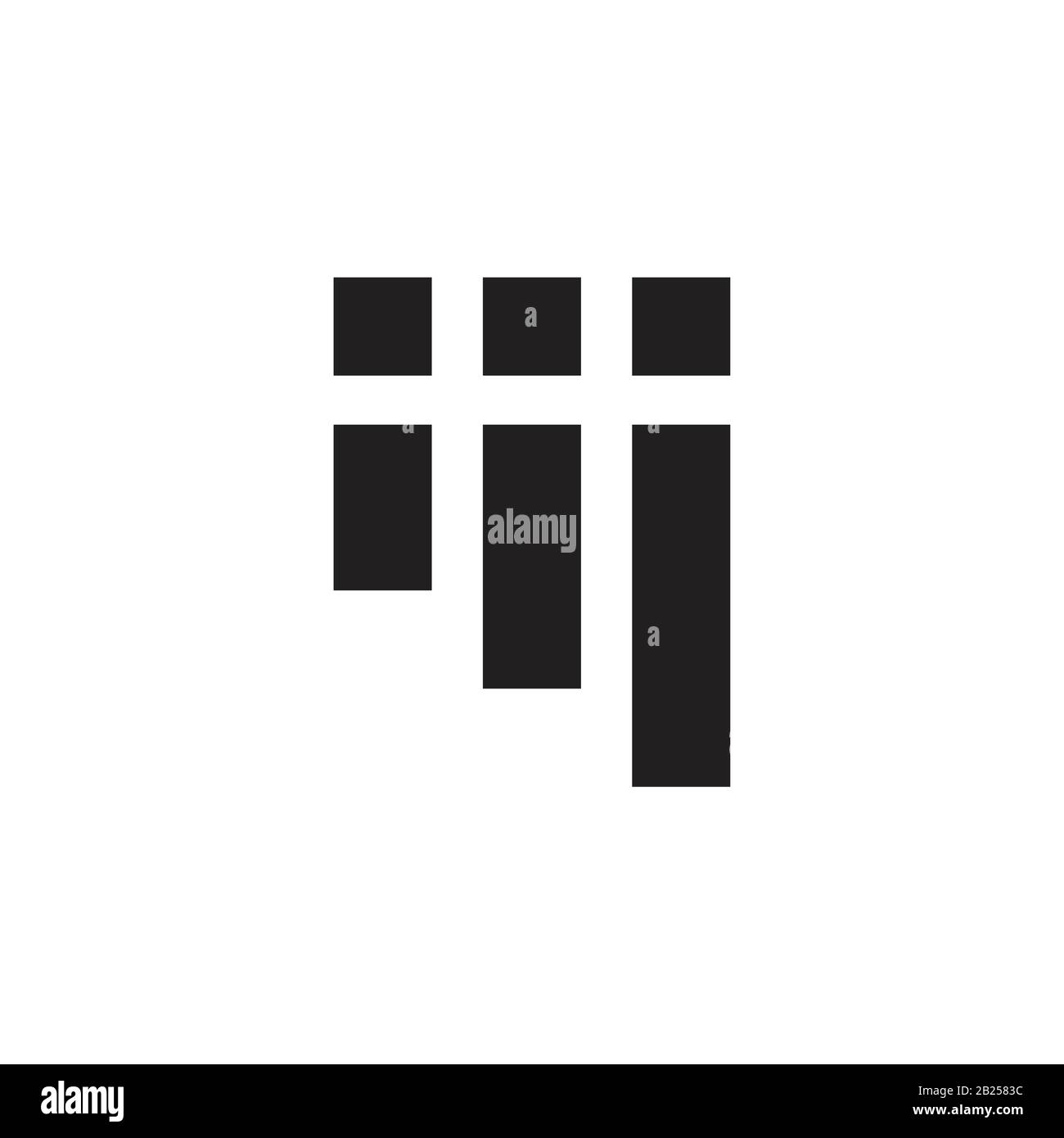 abstract letter i stripes simple geometric logo vector Stock Vector ...