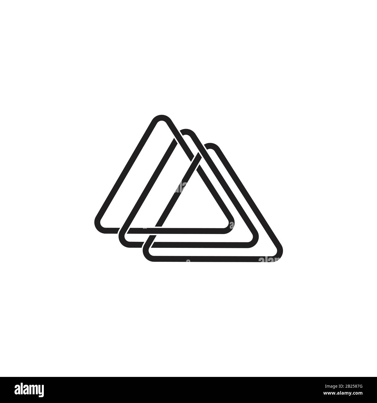 triangle line linked overlapping logo vector Stock Vector Image & Art ...