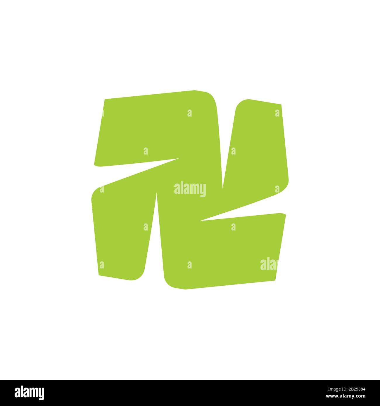 abstract letter n green circle motion logo vector Stock Vector Image ...