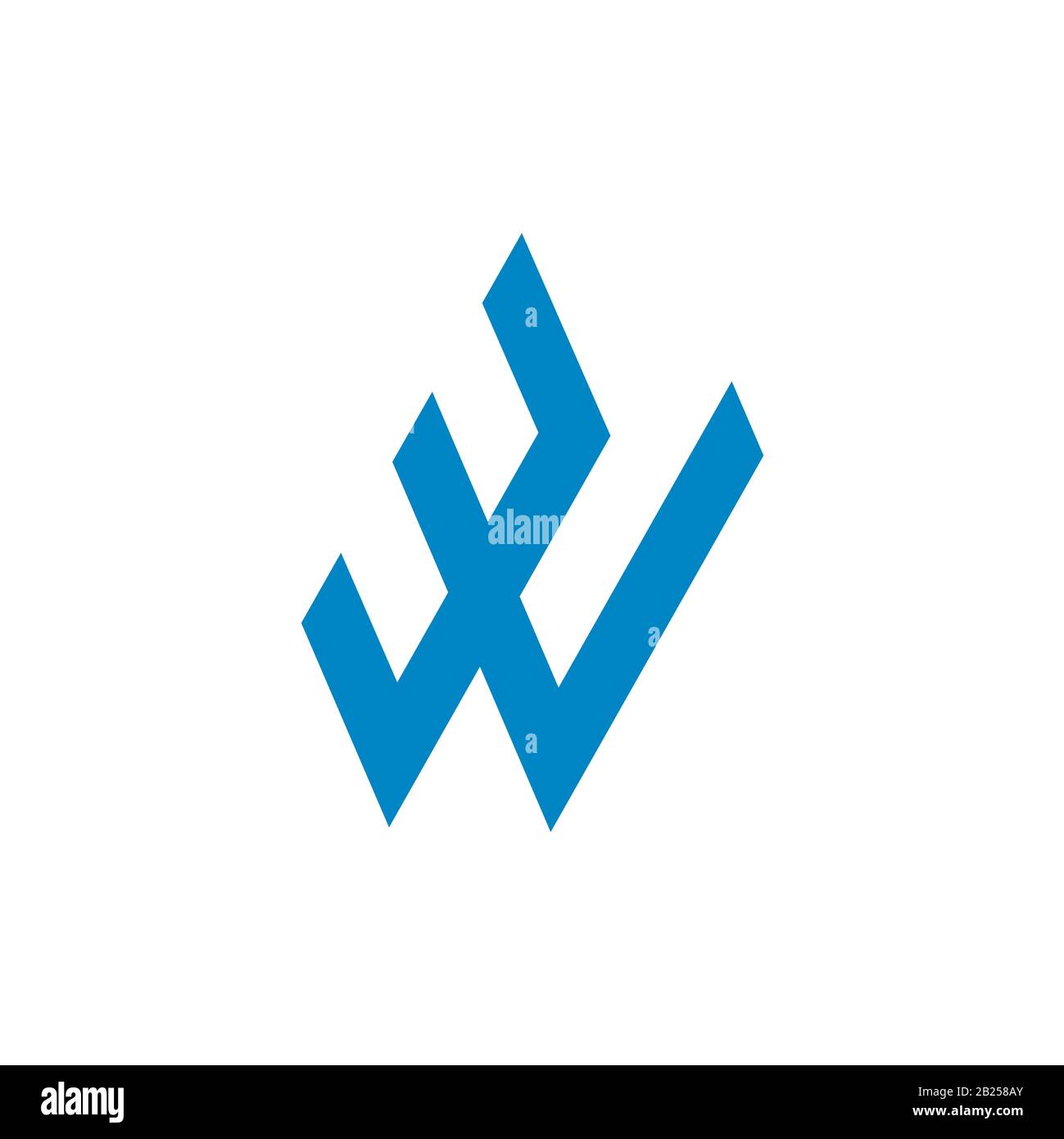 abstract letter w simple geometric line logo Stock Vector Image & Art ...