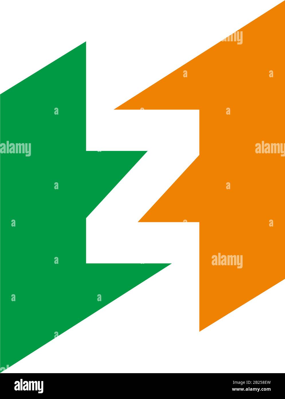 letter tz symbol geometric arrow design logo vector Stock Vector Image ...