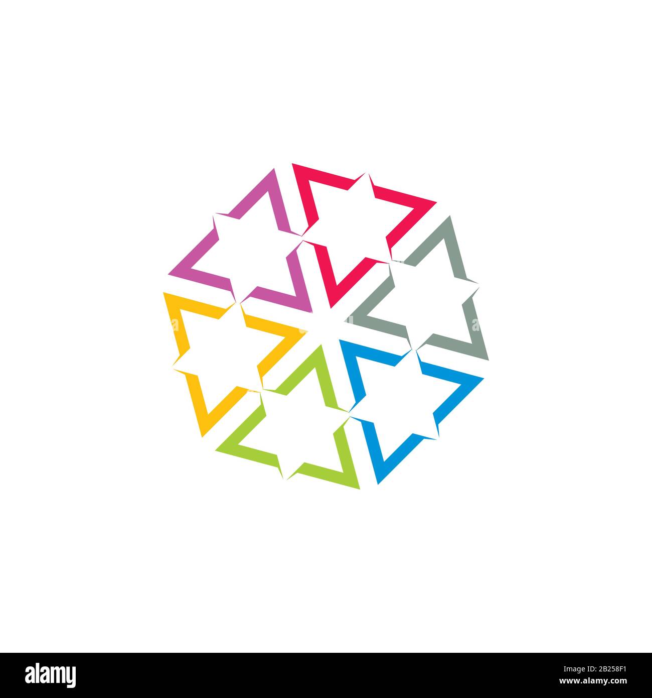 triangle stars circle arrow swirl logo vector Stock Vector Image & Art ...