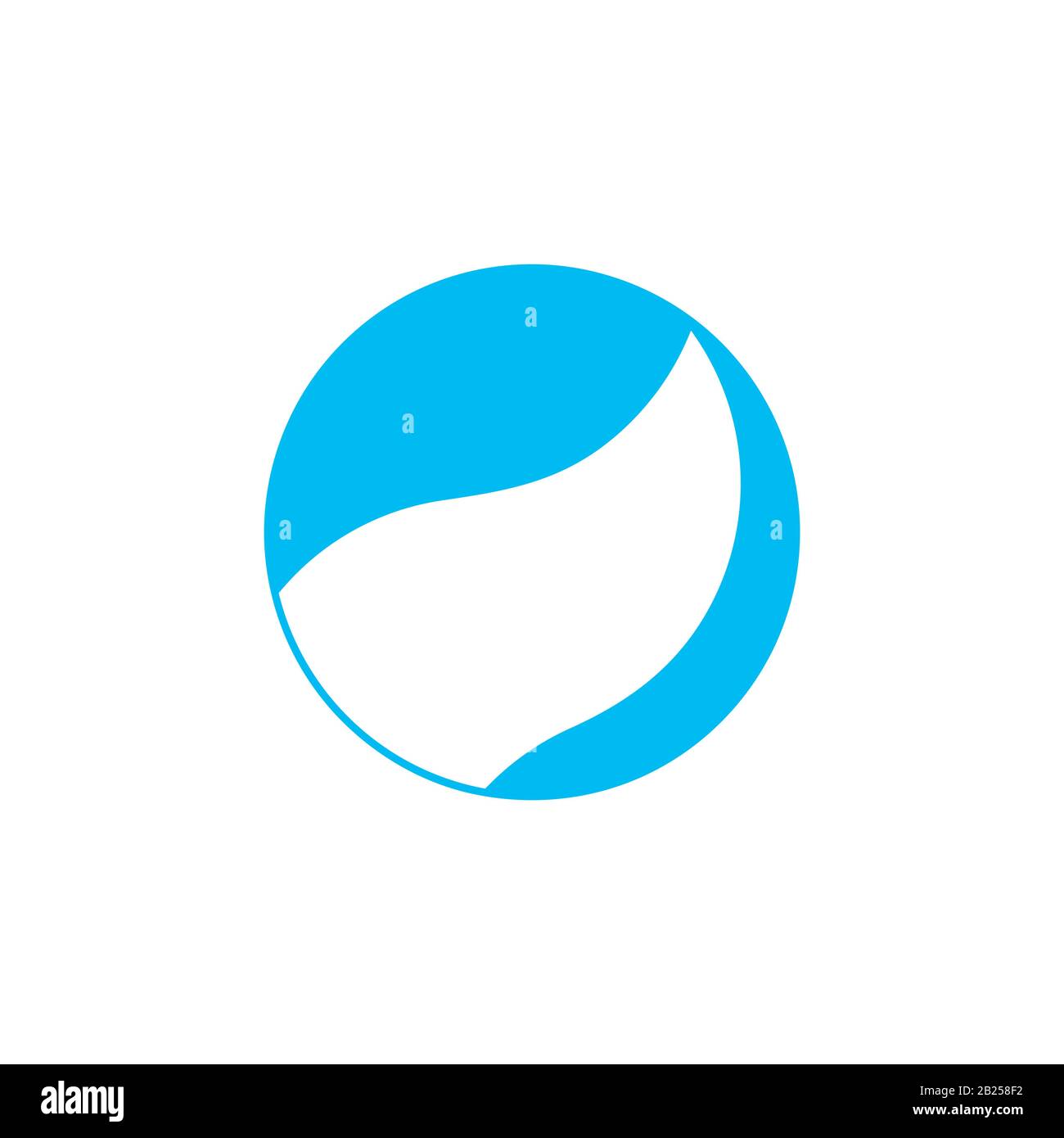 simple curves wavy circle geometric logo vector Stock Vector Image ...