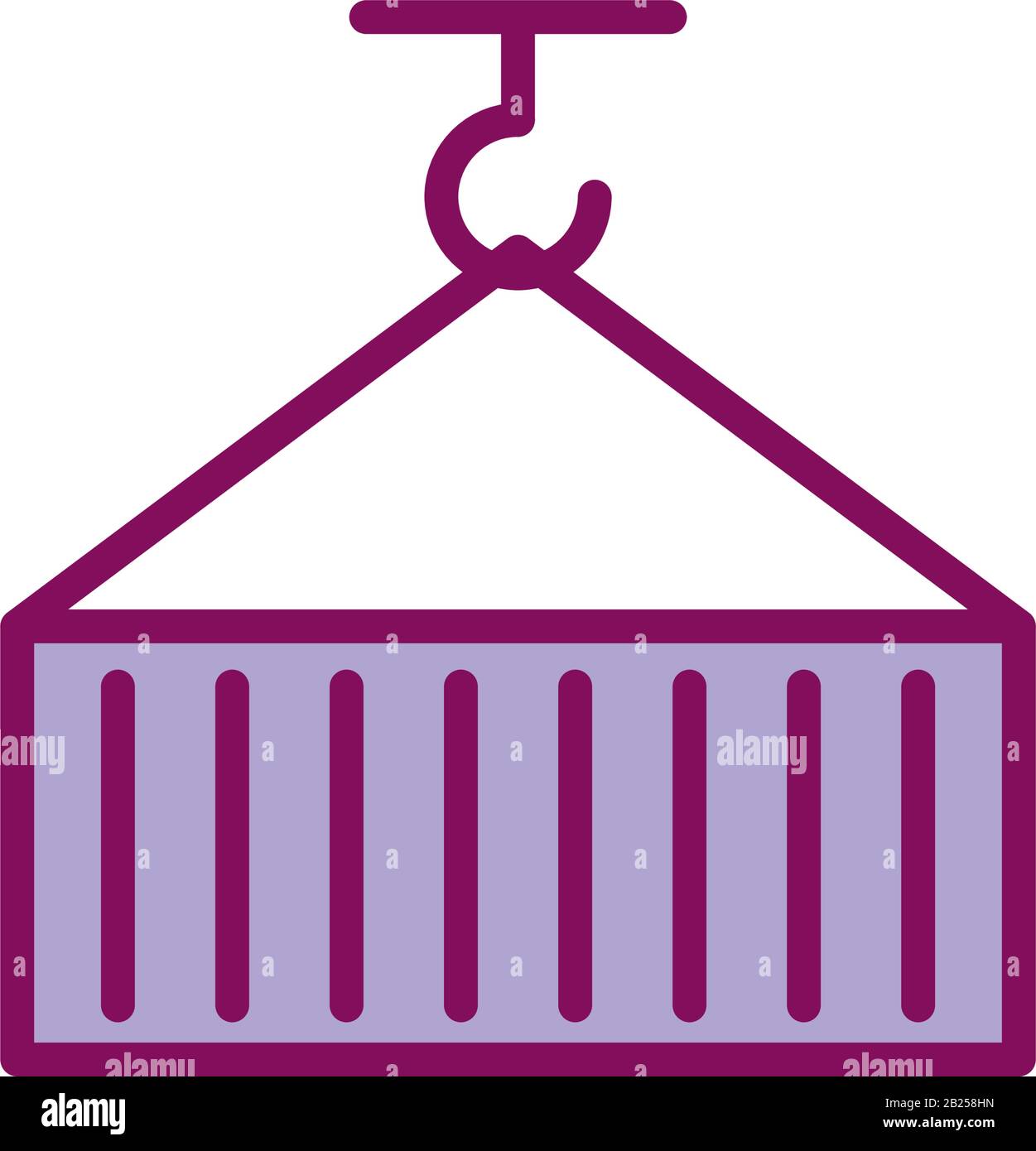 Isolated delivery container line and fill style icon vector design ...